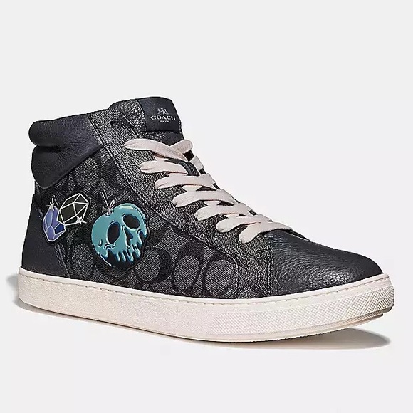 Coach | Shoes | Rare Disney X Coach Mens Poison Apple Leather High Top ...